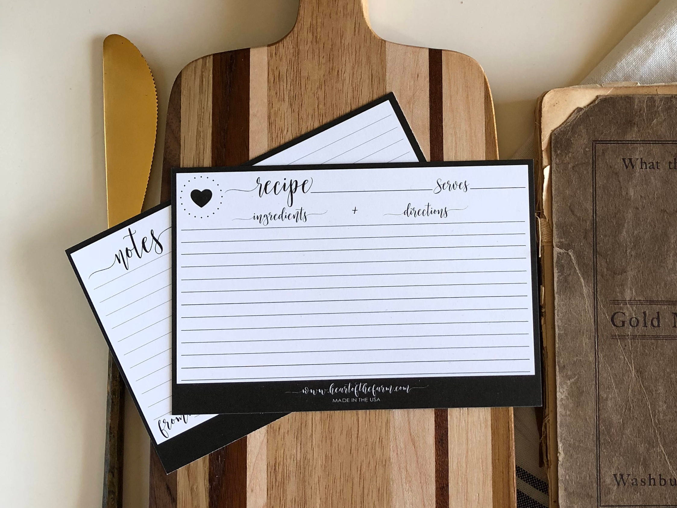 Signature Heart Recipe Cards Recipe Card Set - Etsy