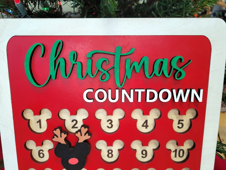 Christmas Countdown Sign Family Count Down Holiday Countdown - Etsy