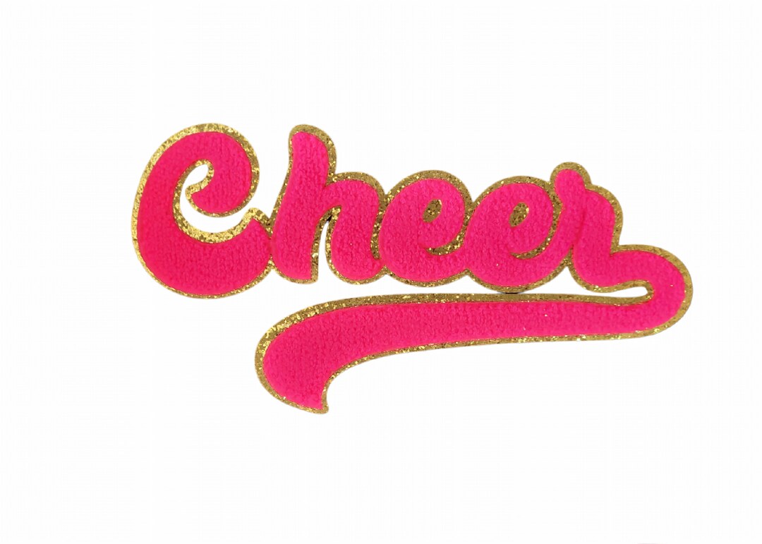 Hot Pink Cheer Chenille Patch DIY Patch Iron on Patch - Etsy