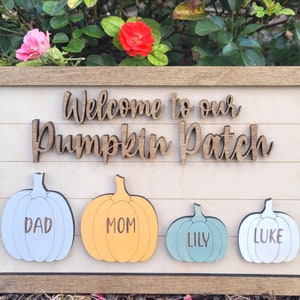 Family Pumpkin Patch Sign Personalized, Fall Family Sign, Halloween ...