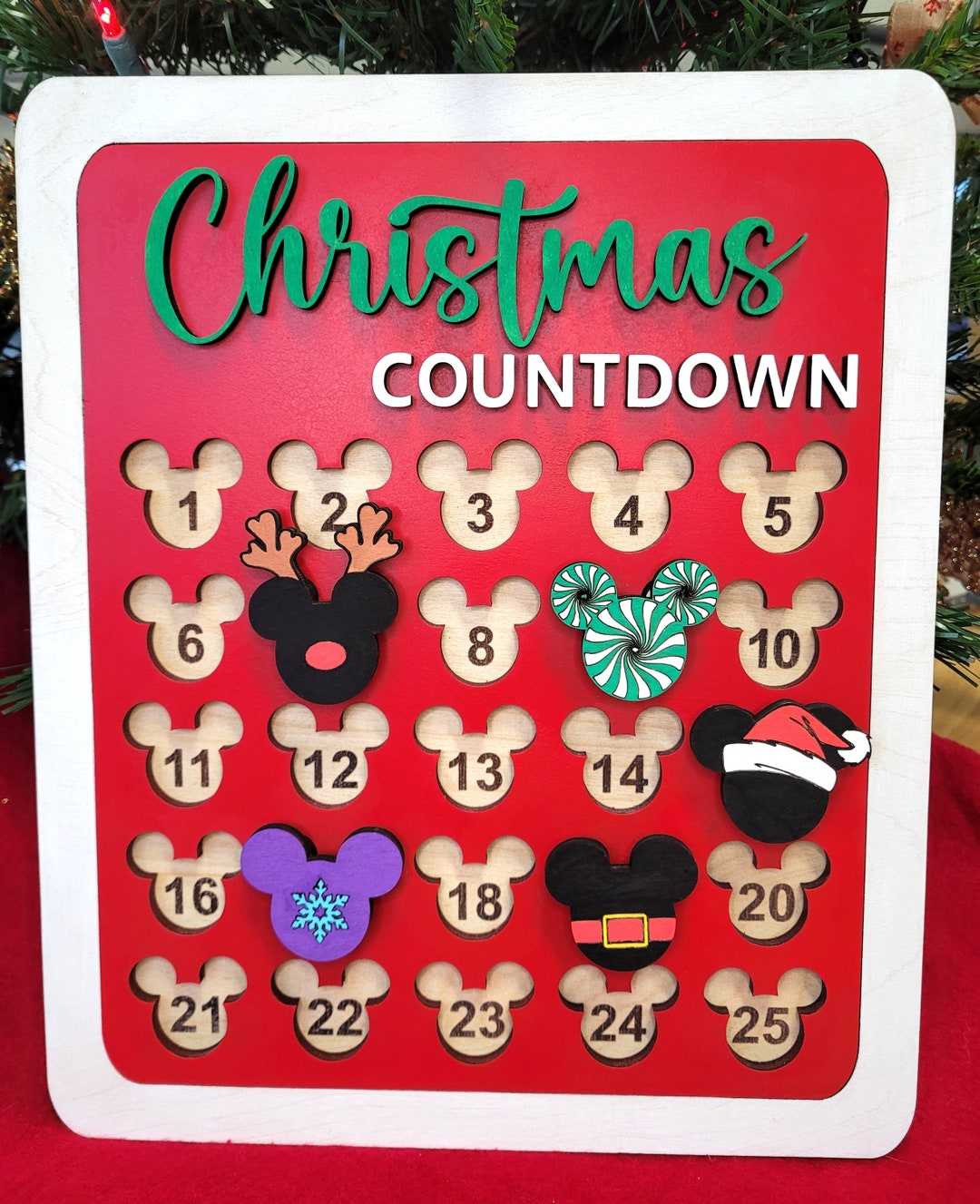 Christmas Countdown Sign, Family Count Down, Holiday Countdown Calendar ...
