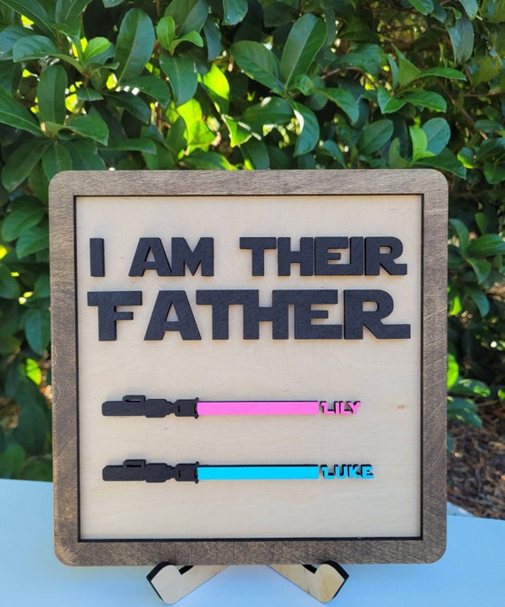 Personalized Father's Sign I Am the Father Star Jedi - Etsy
