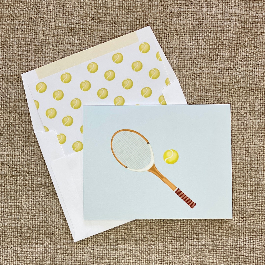 Tennis Racket Notecards - Etsy