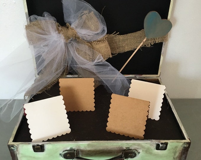 Rustic Luggage Wedding Box Display Table Cards Wedding Gift Card Holder ...