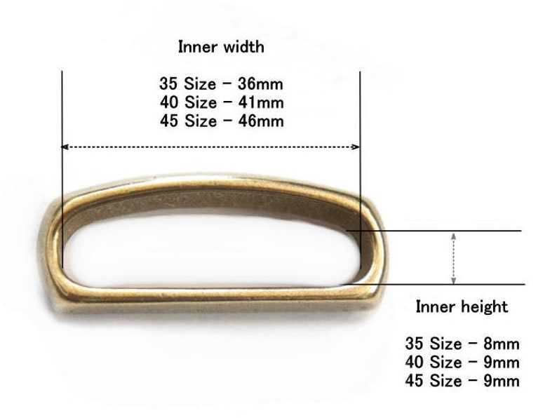 Japanese Original Design Brass Belt Keeper Loop 35mm 40mm 45mm | Etsy