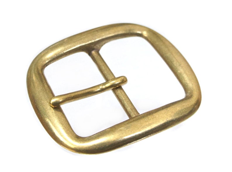 Brass Oval 2 Buckle Solid Custom Leather Belt 38mm Width - Etsy