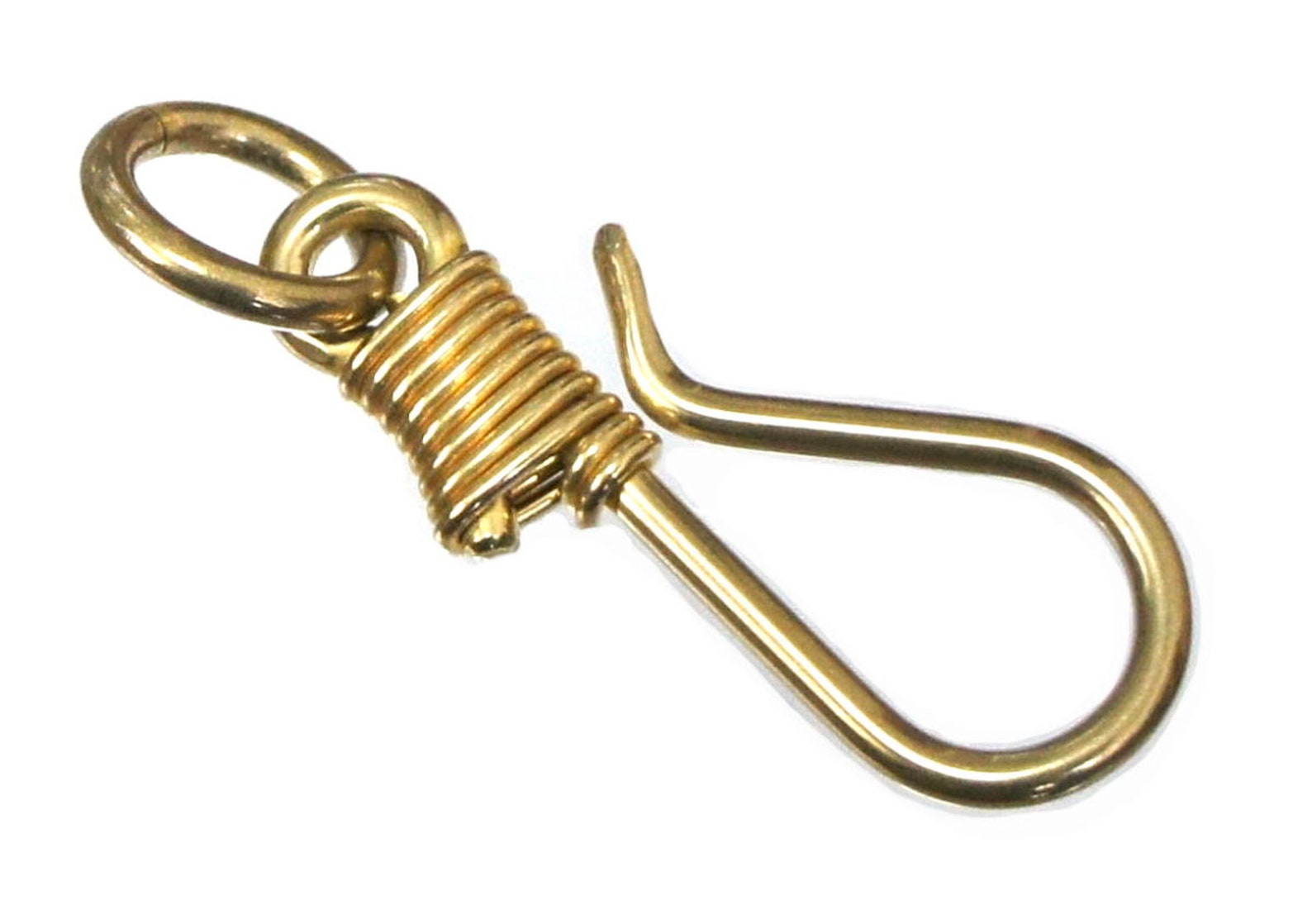 Small Size Japanese Original Design Brass Wire Coil Fishhook Style Key ...