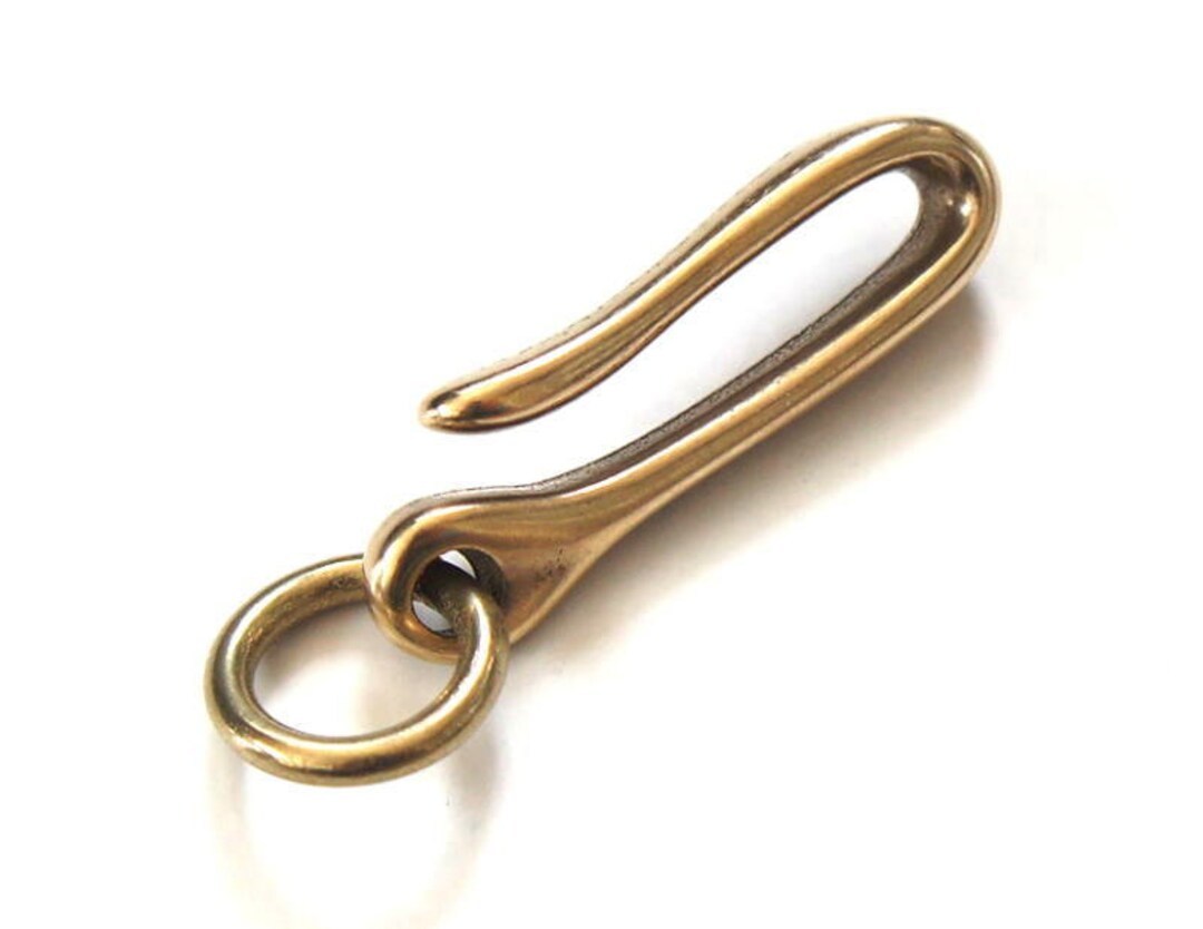 Small Size Japanese Original Design Solid Brass Fishhook Style Key Hook ...