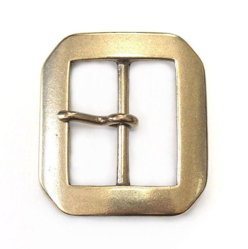 Brass Octagon Buckle Solid Single Double Prong Garrison - Etsy