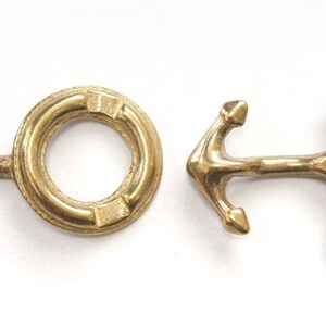 1 Set Solid Brass Anchor Link Joint Bar Chain Made in Japan Quality ...