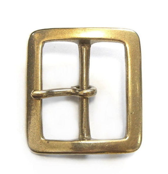 Brass Square Buckle Solid Single Double Prong Garrison | Etsy