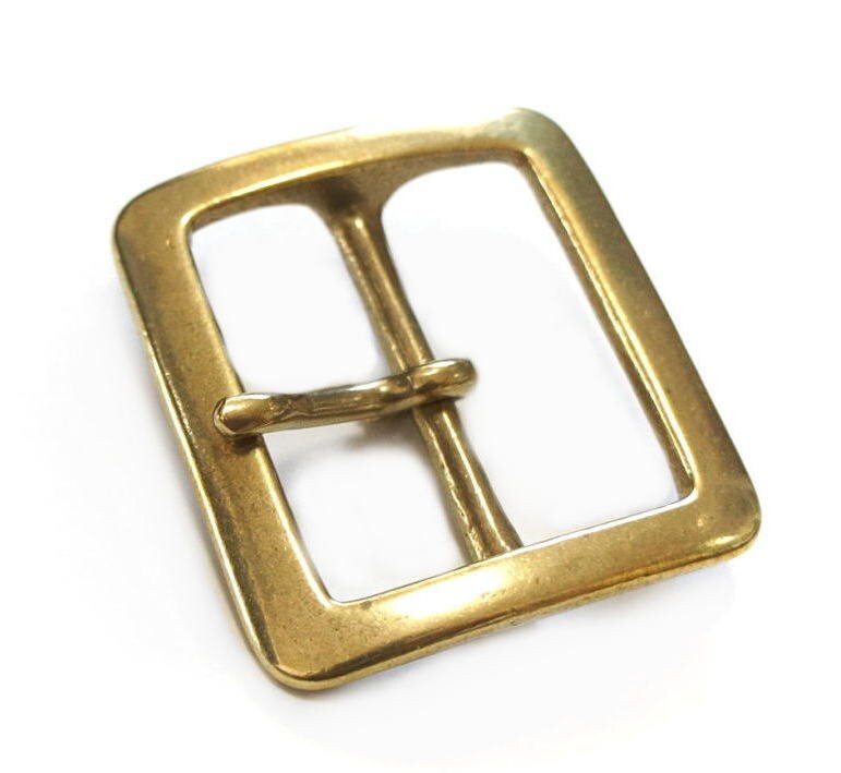 Brass Square Buckle Solid Single Double Prong Garrison | Etsy