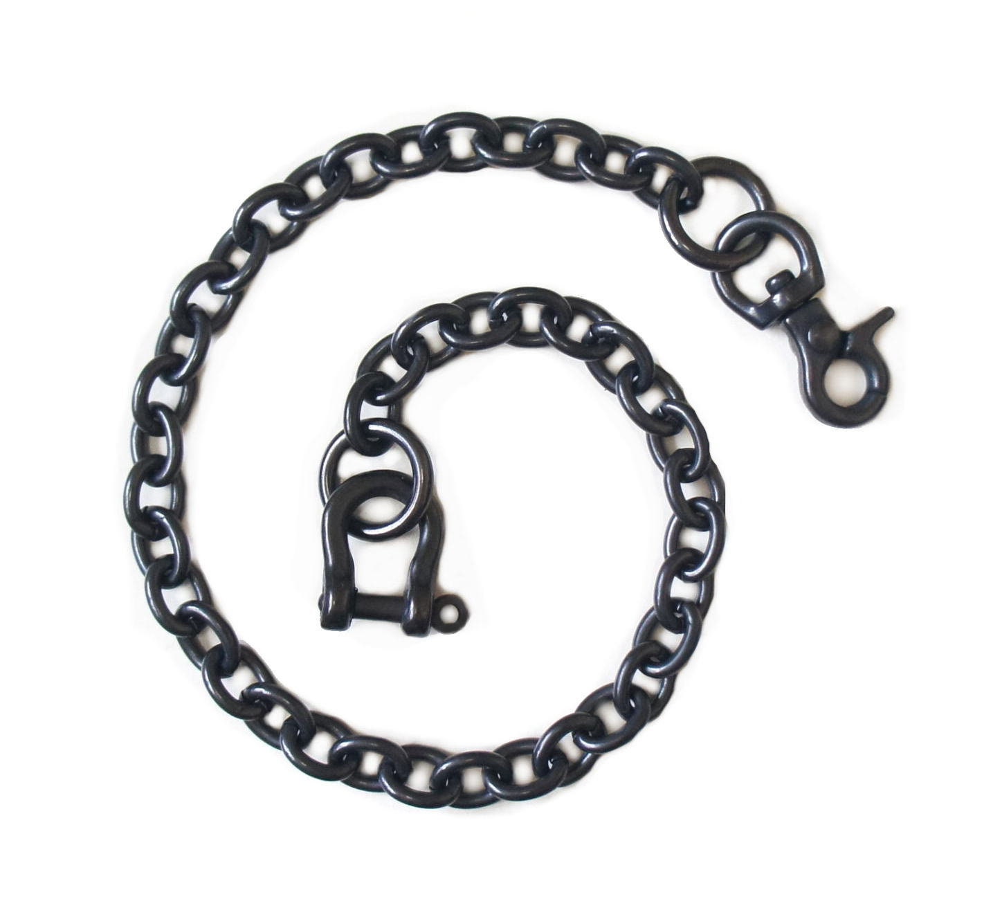 Brass Black Oval Safety Wallet Chain 35cm 40cm 45cm Made in - Etsy