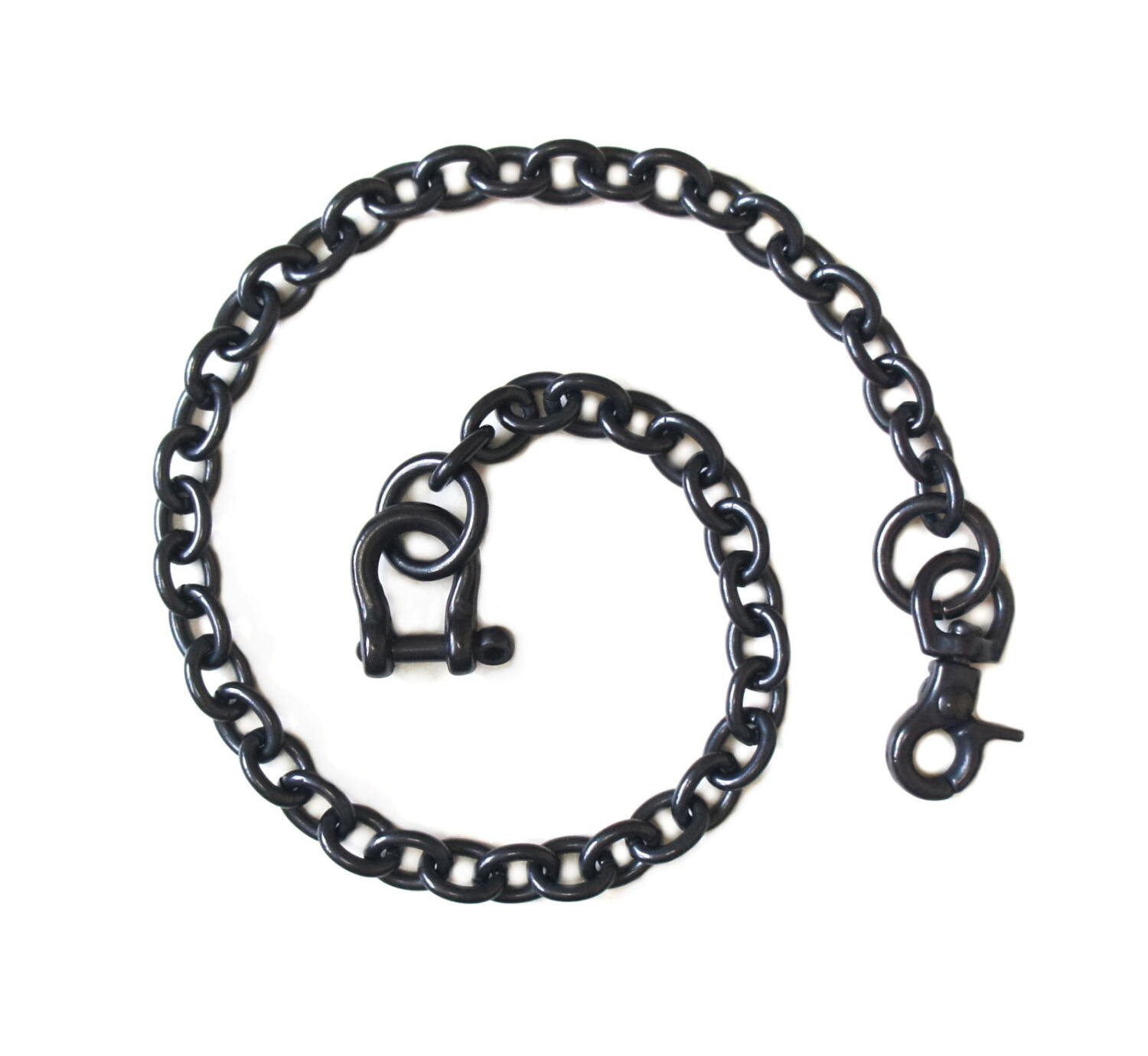 Brass Black Oval Safety Wallet Chain 35cm 40cm 45cm Made in - Etsy