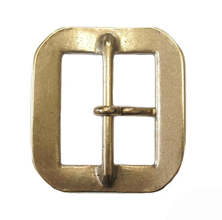 Brass Octagon Buckle Solid Single Double Prong Garrison - Etsy