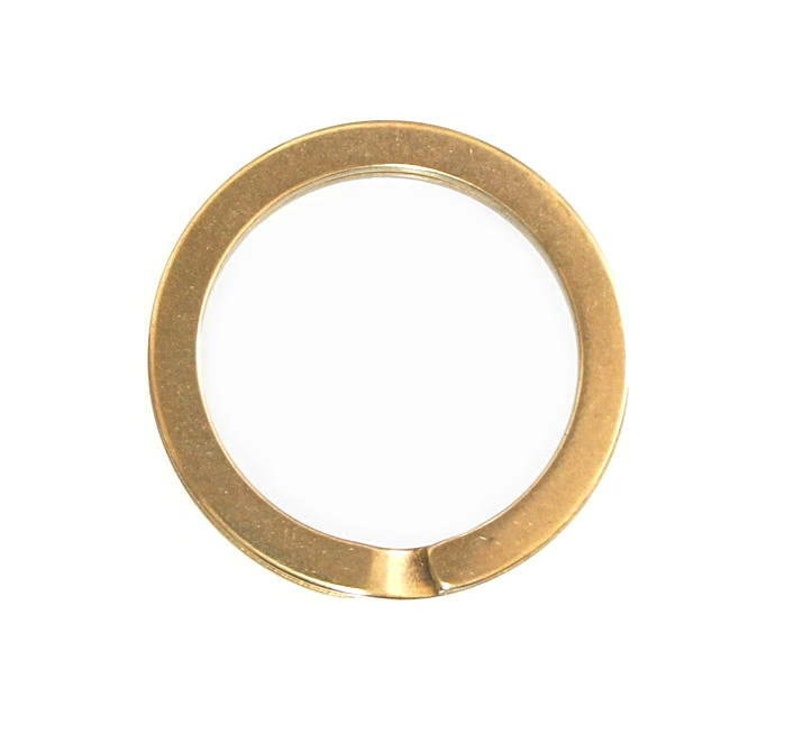 31mm Flat Split Key Ring Brass Chain Made in Japan Quality Leather ...