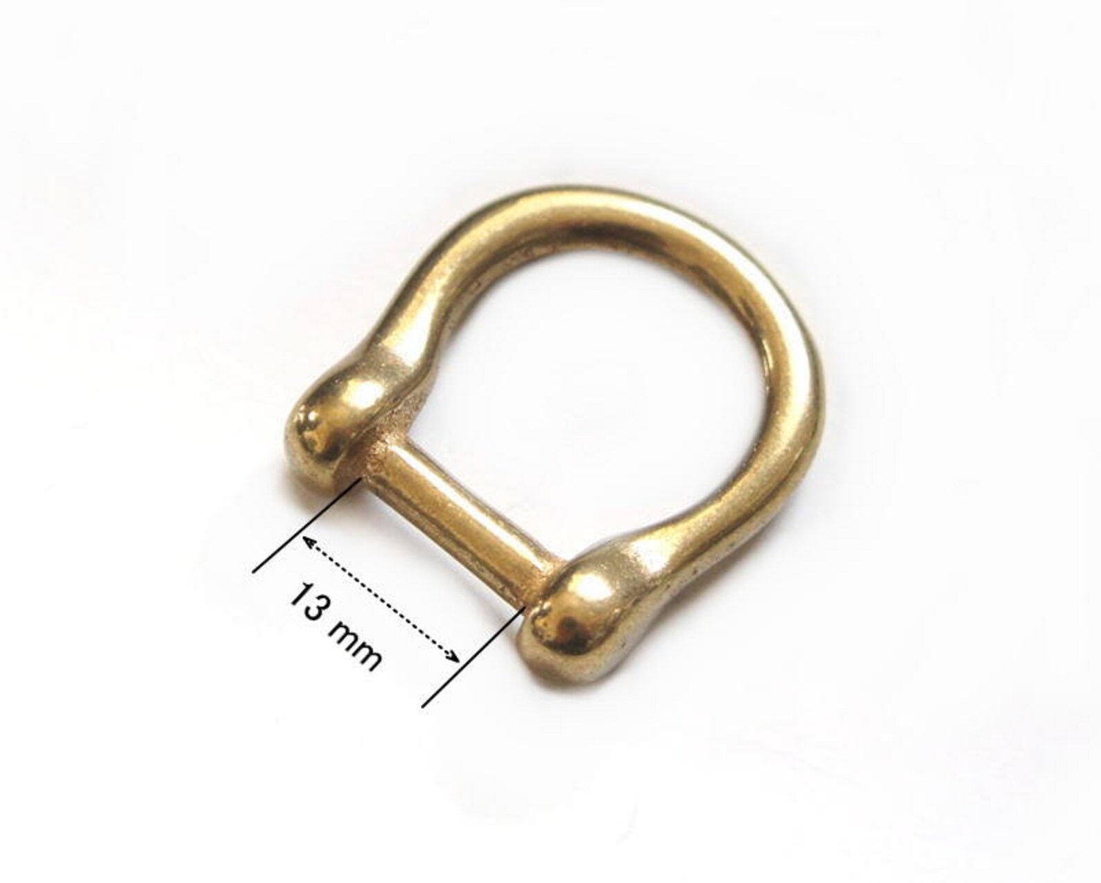 Solid Brass Horseshoe D Ring Key Chain Made in Japan Quality Leather ...