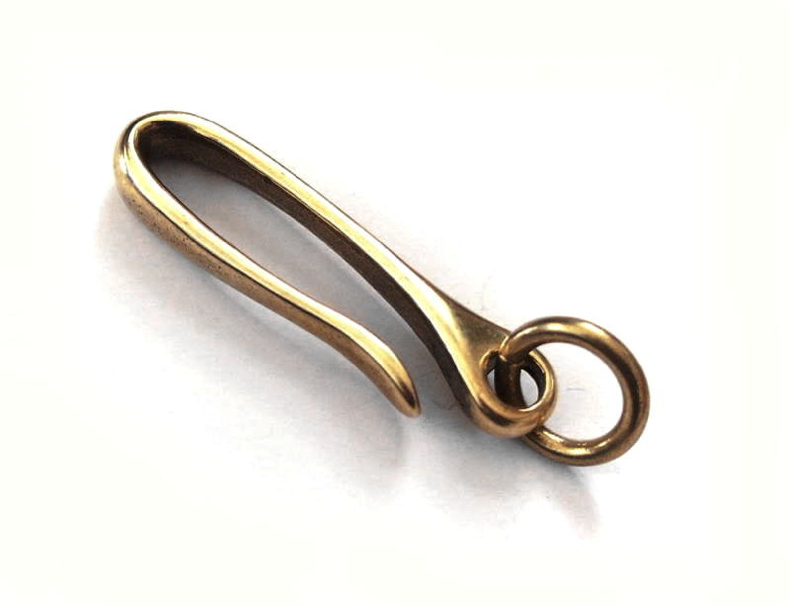 Medium Size Japanese Original Design Solid Brass Fishhook Style Key ...