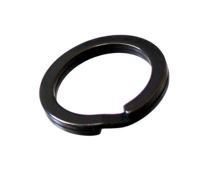 27mm Flat Split Key Ring Matte Black Brass Chain Made in Japan | Etsy