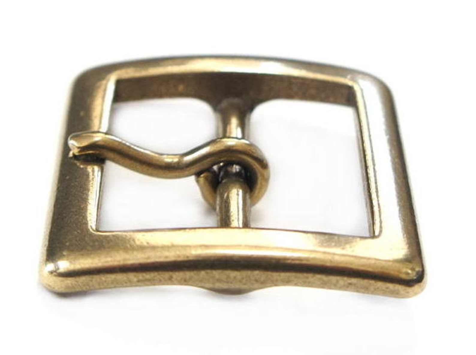 Brass Square Buckle Solid Single Double Prong Garrison Leather - Etsy
