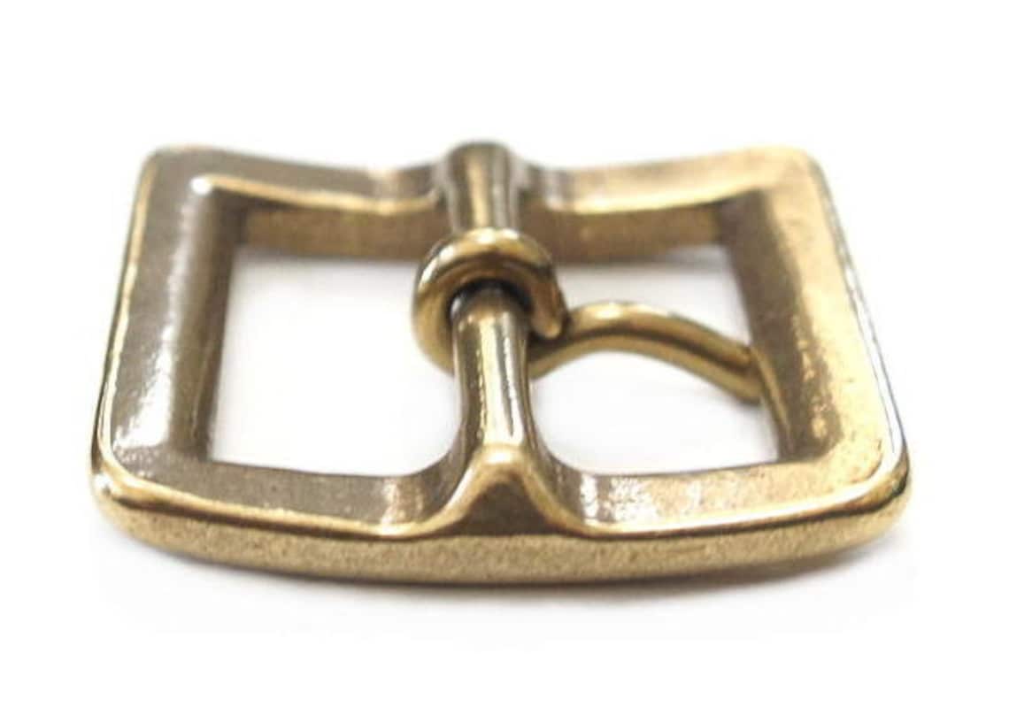 Brass Square Buckle Solid Single Double Prong Garrison Leather - Etsy