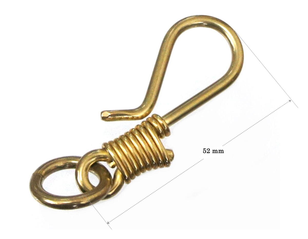 Small Size Japanese Original Design Brass Wire Coil Fishhook Style Key ...