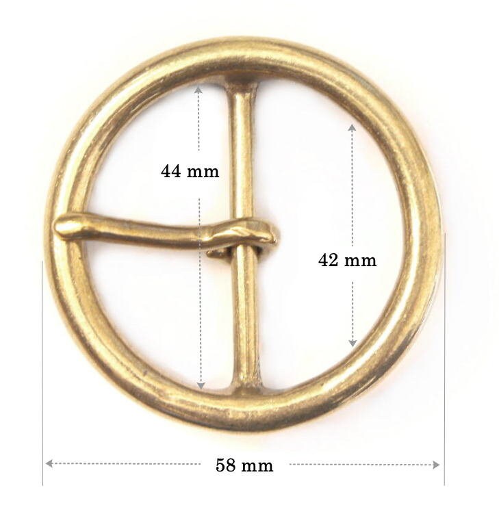 Brass Circle Buckle Solid Custom Leather Belt 40 42mm Width | Etsy