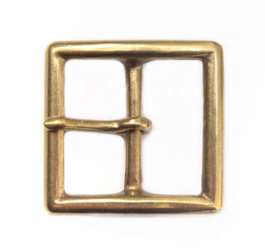 Brass Square Buckle Solid Single Prong Garrison Military | Etsy