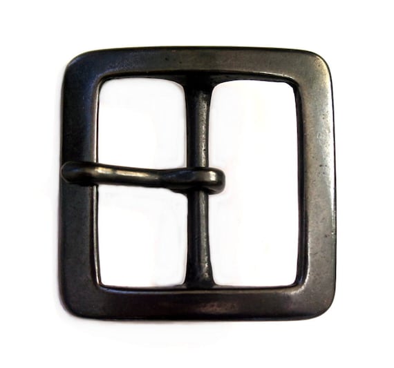 Matte Black Brass Square Buckle Solid Single Double Prong | Etsy