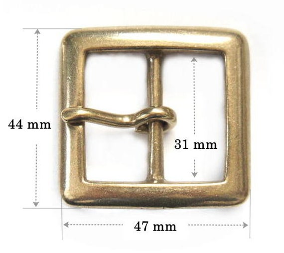 Brass Square Buckle Solid Single Prong Garrison Leather Belt Brass Square Buckle Solid Single Prong Garrison Leather Belt