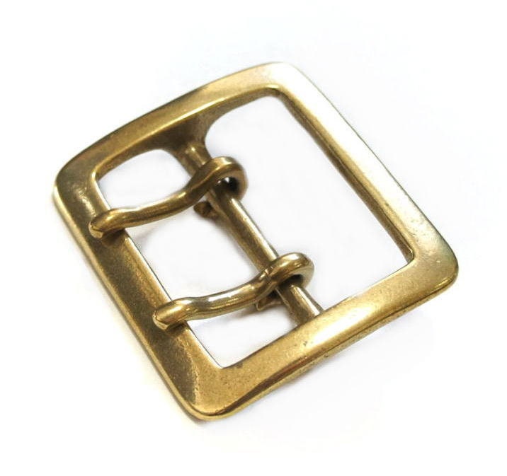 Brass Square Buckle Solid Single Double Prong Garrison | Etsy