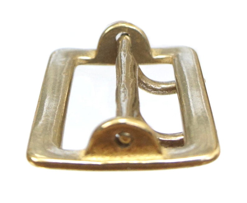 Brass Rectangle Buckle Solid Double Tongue Garrison Leather | Etsy