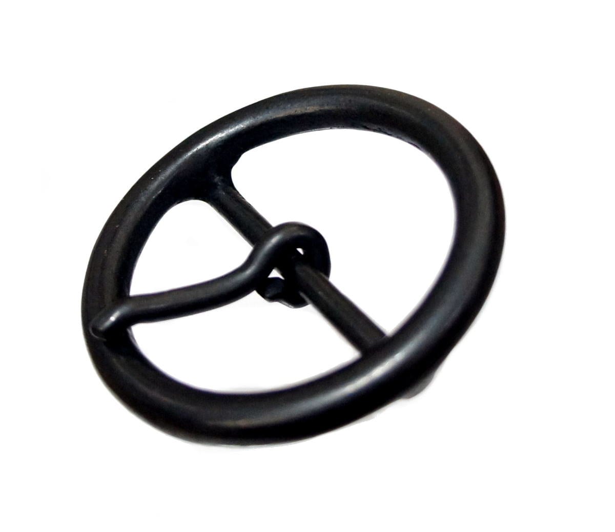 Brass Matte Black Circle Buckle Solid Custom Leather Belt 40 | Etsy