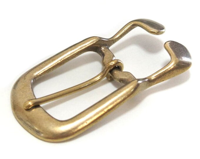 Matte Silver Brass Square Buckle Solid Single Double Prong Garrison ...