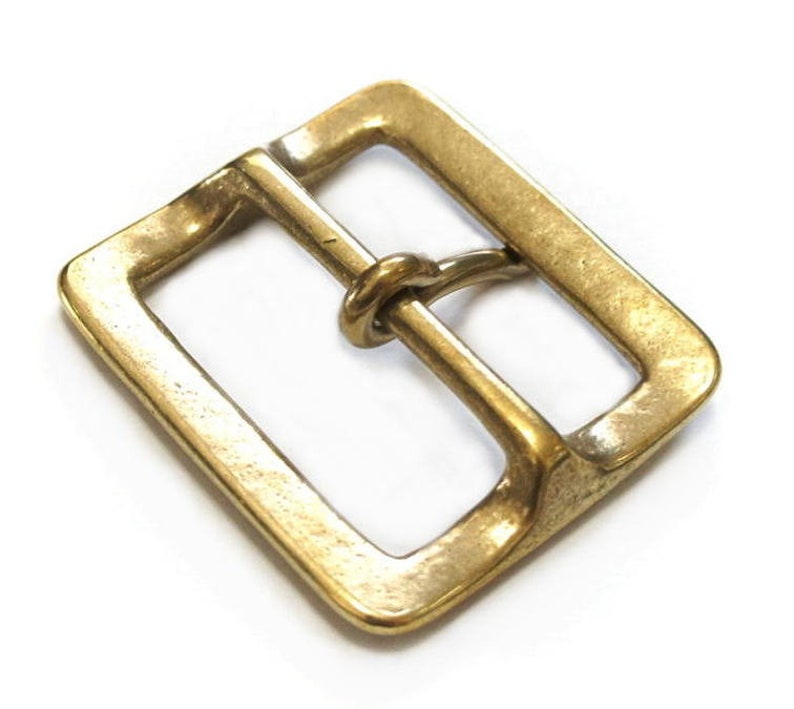 Brass Square Buckle Solid Single Double Prong Garrison | Etsy