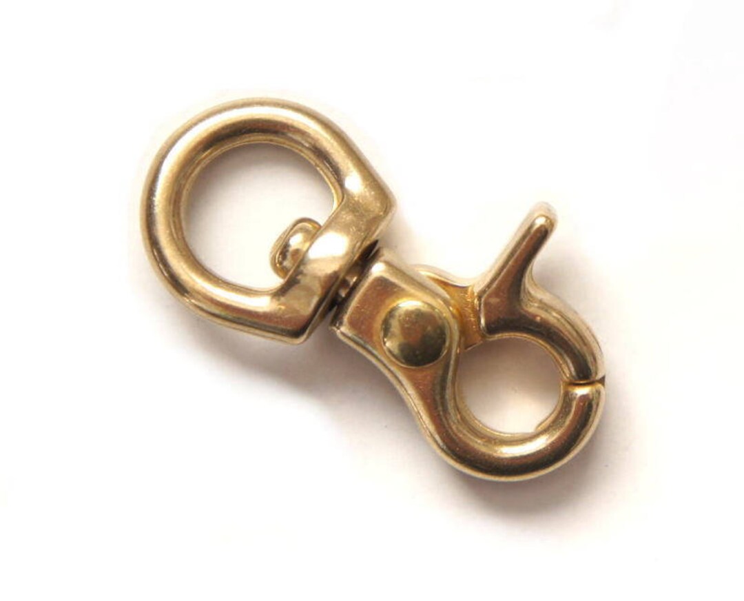 Japanese Original Design Brass Swivel Lever Clasp Spring Key Hook Chain ...