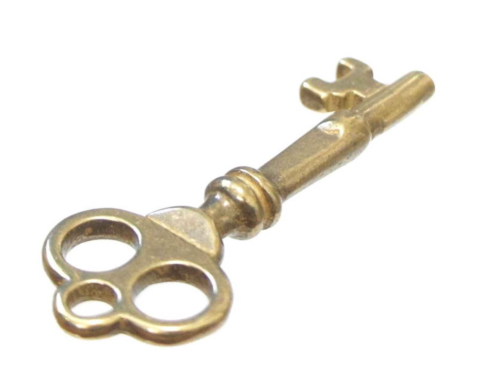 Japanese Original Design Solid Brass Old Key Charm (B) Made in Japan ...