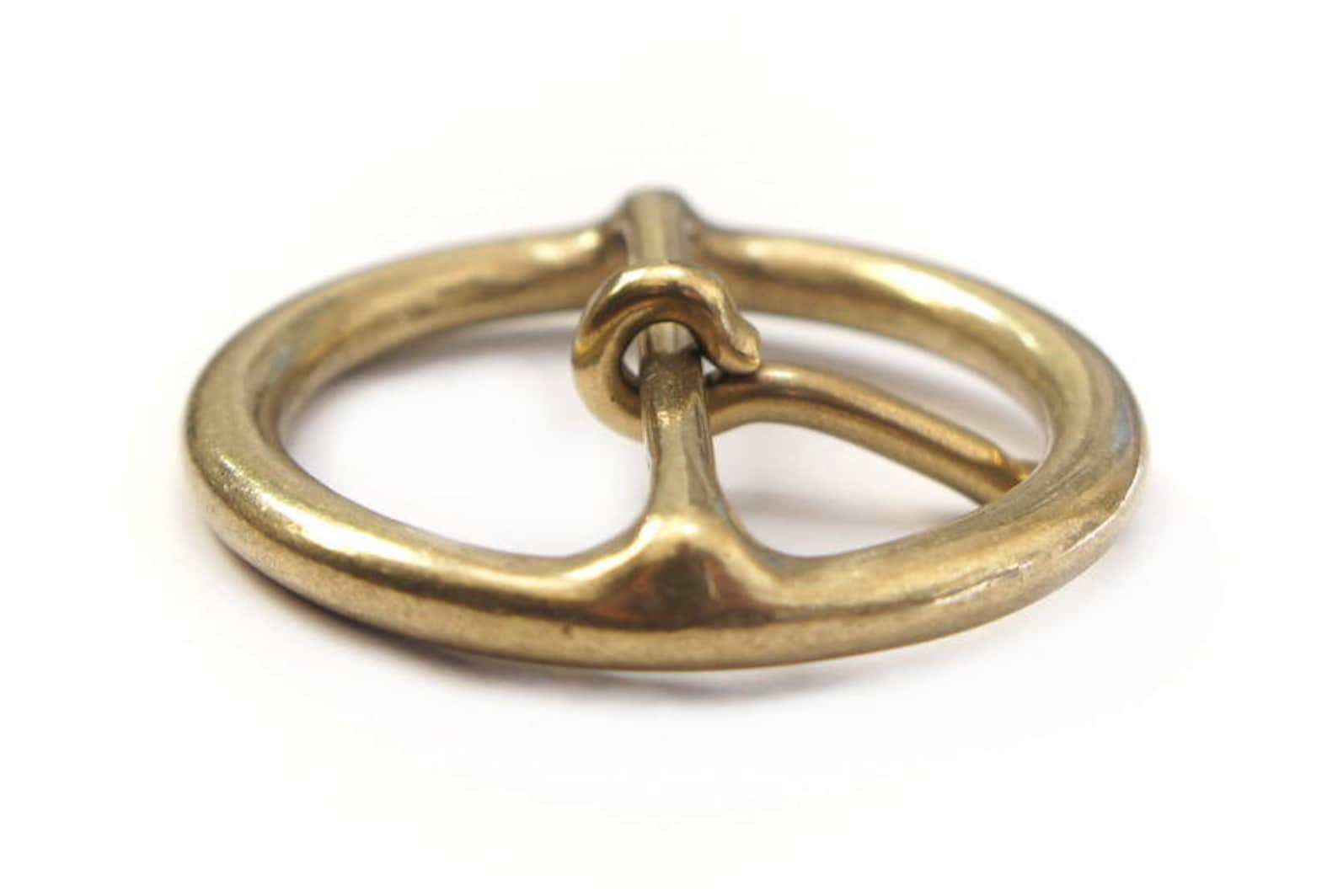 Brass Circle Buckle Solid Custom Leather Belt 40 42mm Width - Etsy