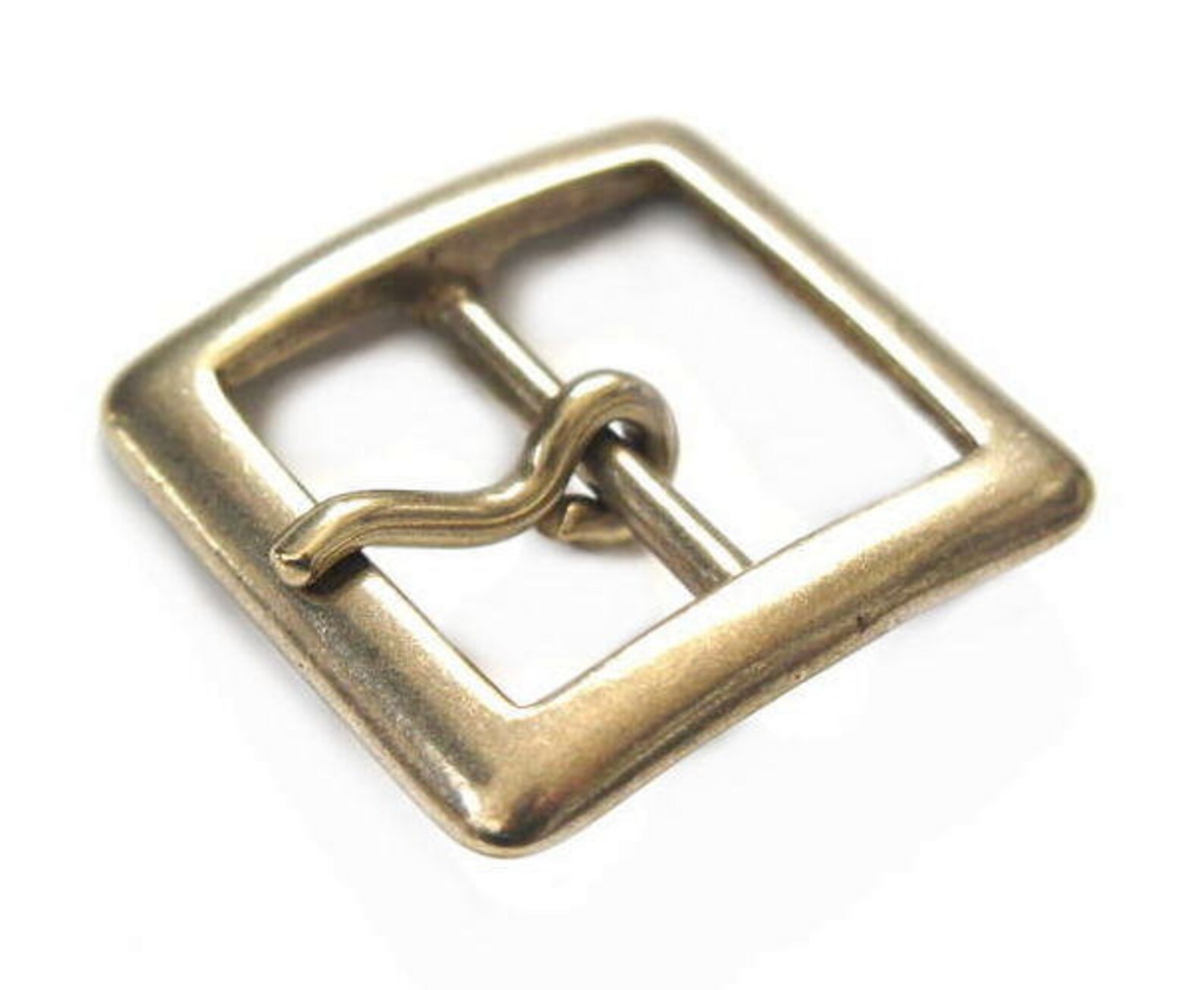 Brass Square Buckle Solid Single Prong Garrison Leather Belt - Etsy