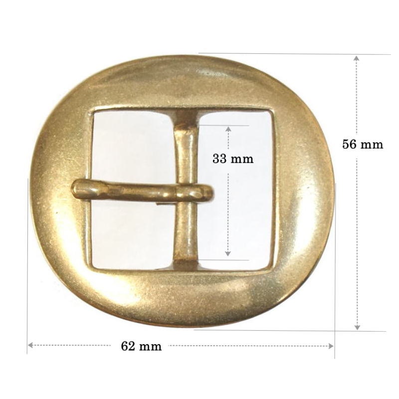 Brass Flat Oval Buckle Solid Custom Leather Belt 32mm Width - Etsy