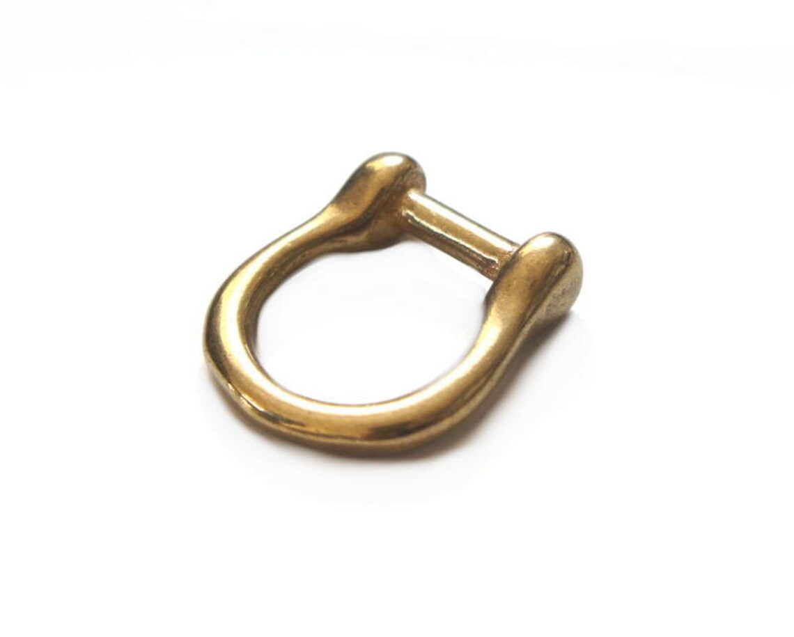 Solid Brass Horseshoe D Ring Key Chain Made in Japan Quality - Etsy