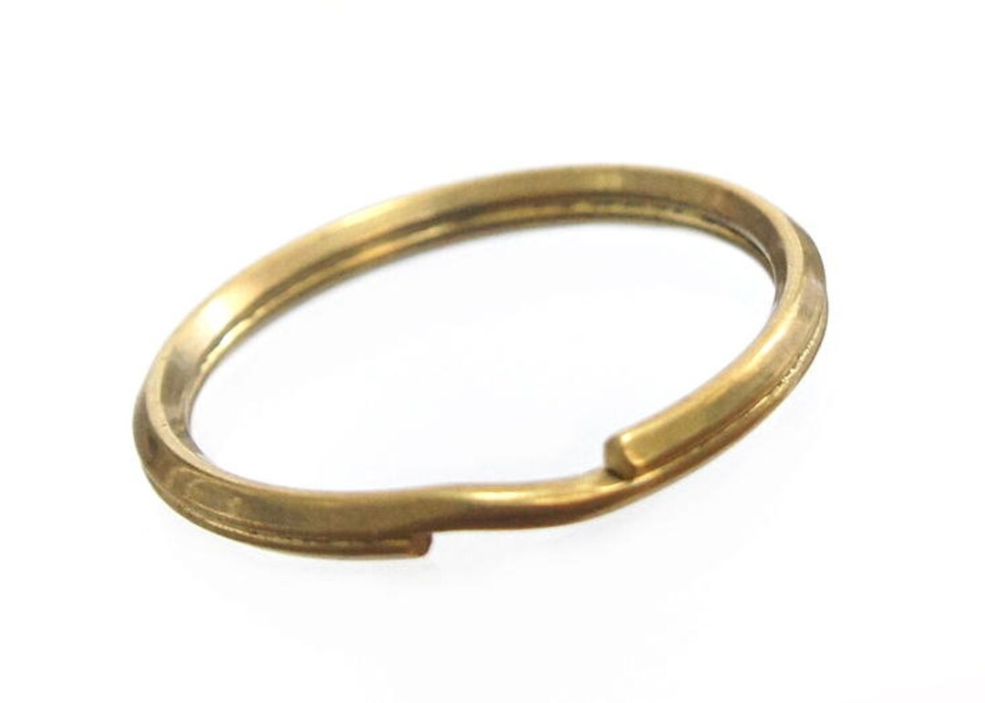 19mm Wire Split Key Ring Brass Chain Made in Japan Quality Leather ...