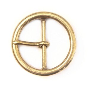 Brass Circle Buckle Solid Custom Leather Belt 40 - 42mm Width Vintage ...