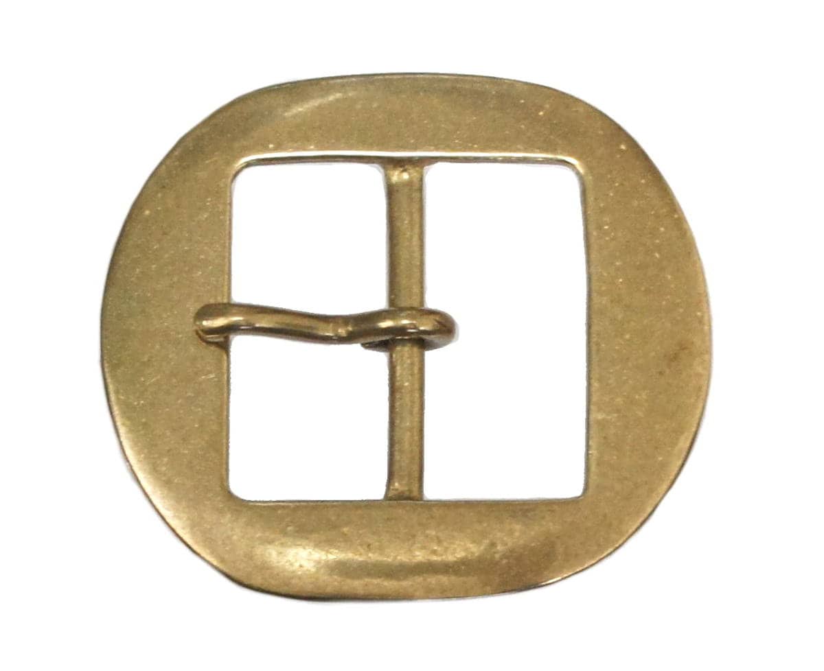 Brass Flat Oval Buckle Solid Custom Leather Belt 38mm Width | Etsy