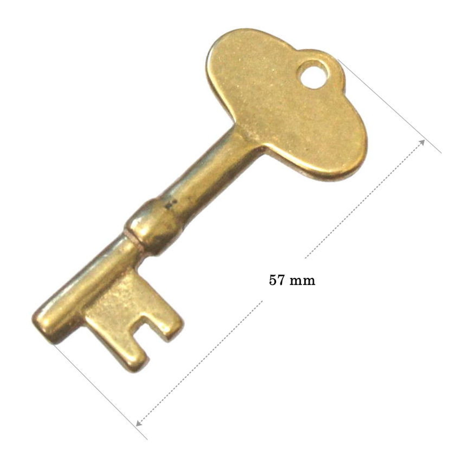 Japanese Original Design Solid Brass Old Key Charm A Made in - Etsy