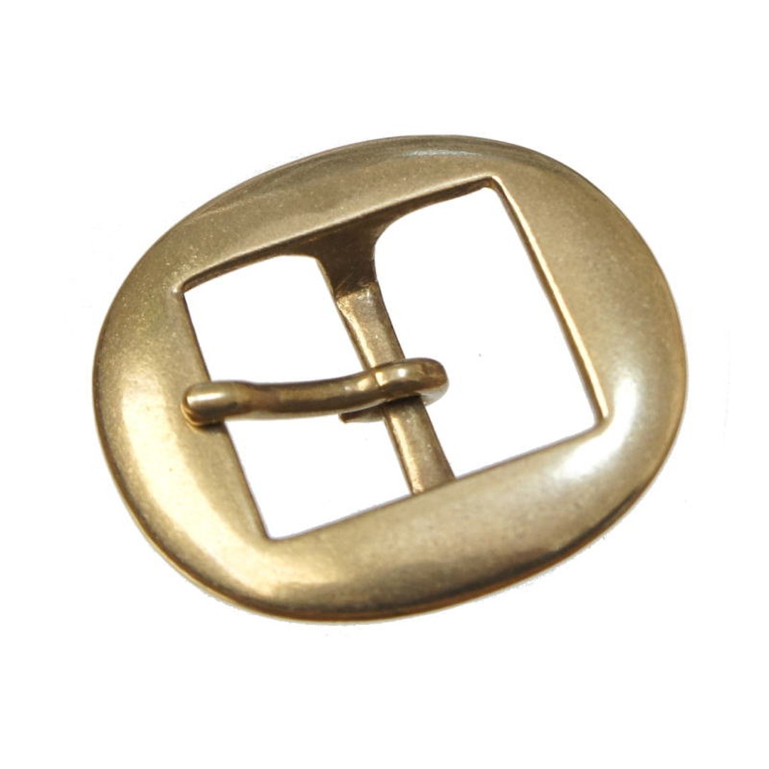 Brass Flat Oval Buckle Solid Custom Leather Belt 28mm Width Vintage New ...