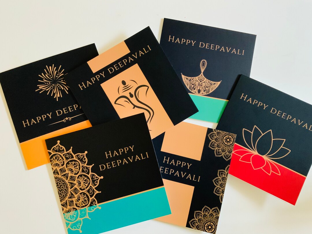 Deepavali Card Pack, Elegant Design, Festival of Light, Hindu ...