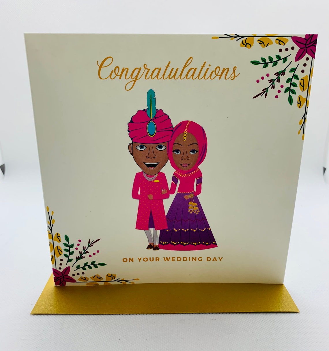 Islamic Wedding Card Muslim Wedding Congratulations Wedding - Etsy