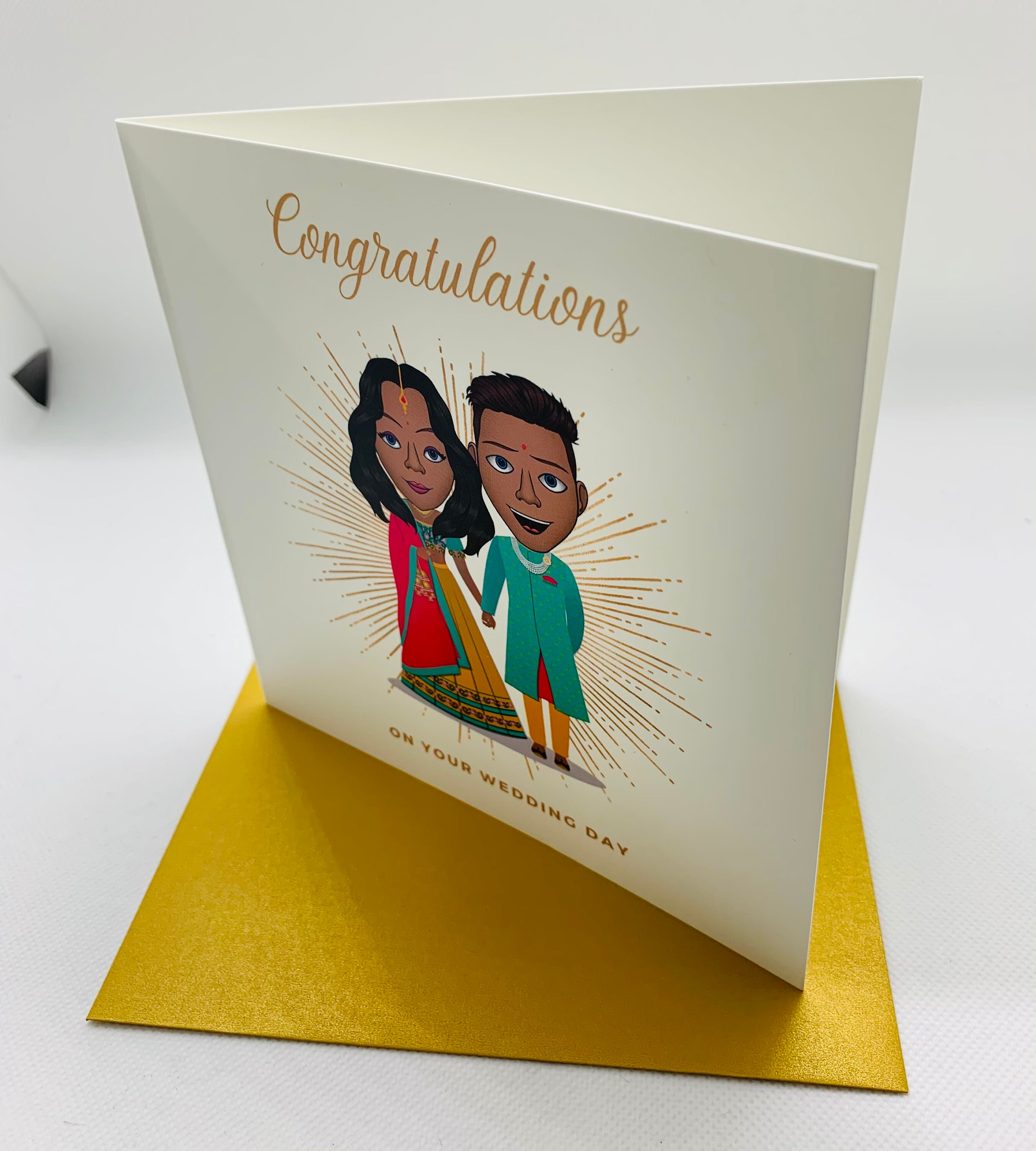 Hindu Wedding Card Congratulations Wedding - Etsy