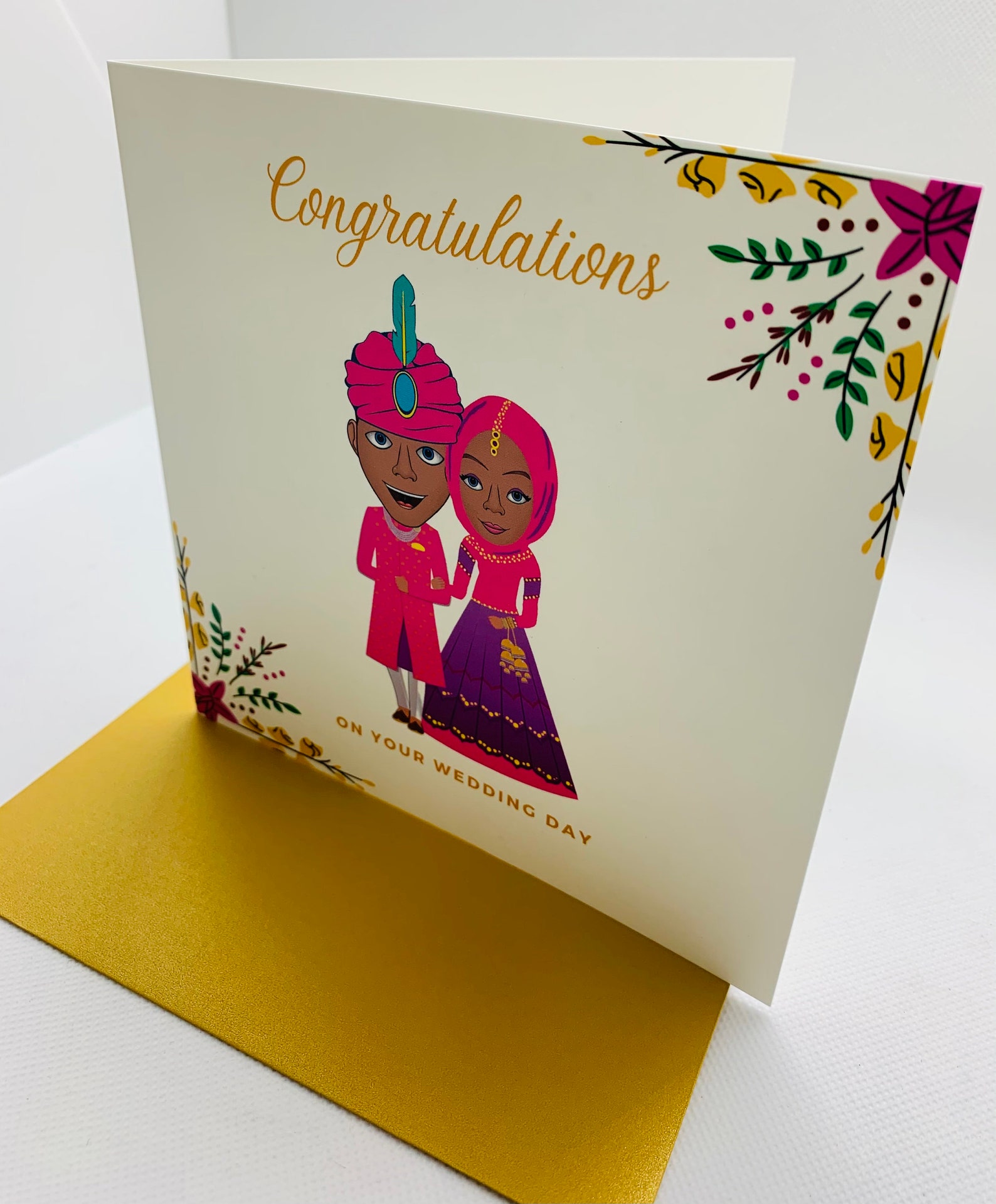 Islamic Wedding Card Muslim Wedding Congratulations Wedding - Etsy